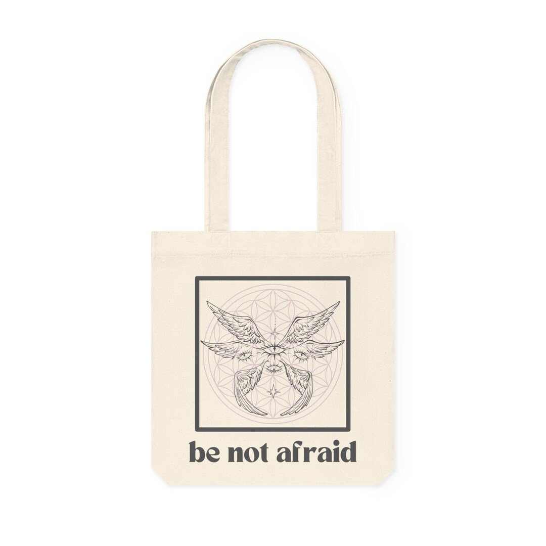 Woven Tote Bag With Biblically Accurate Angel be Not Afraid Halloween ...
