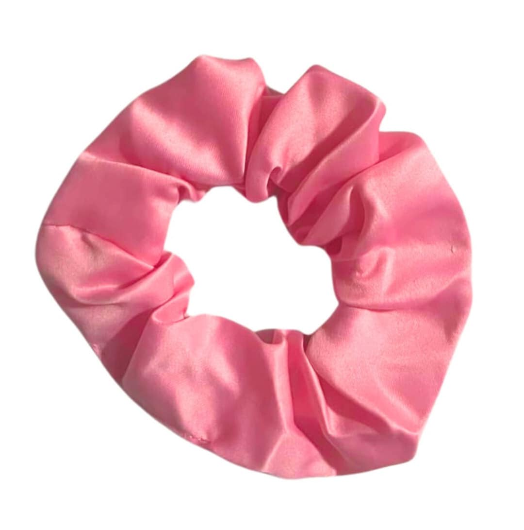 Pink Satin Scrunchie - Etsy