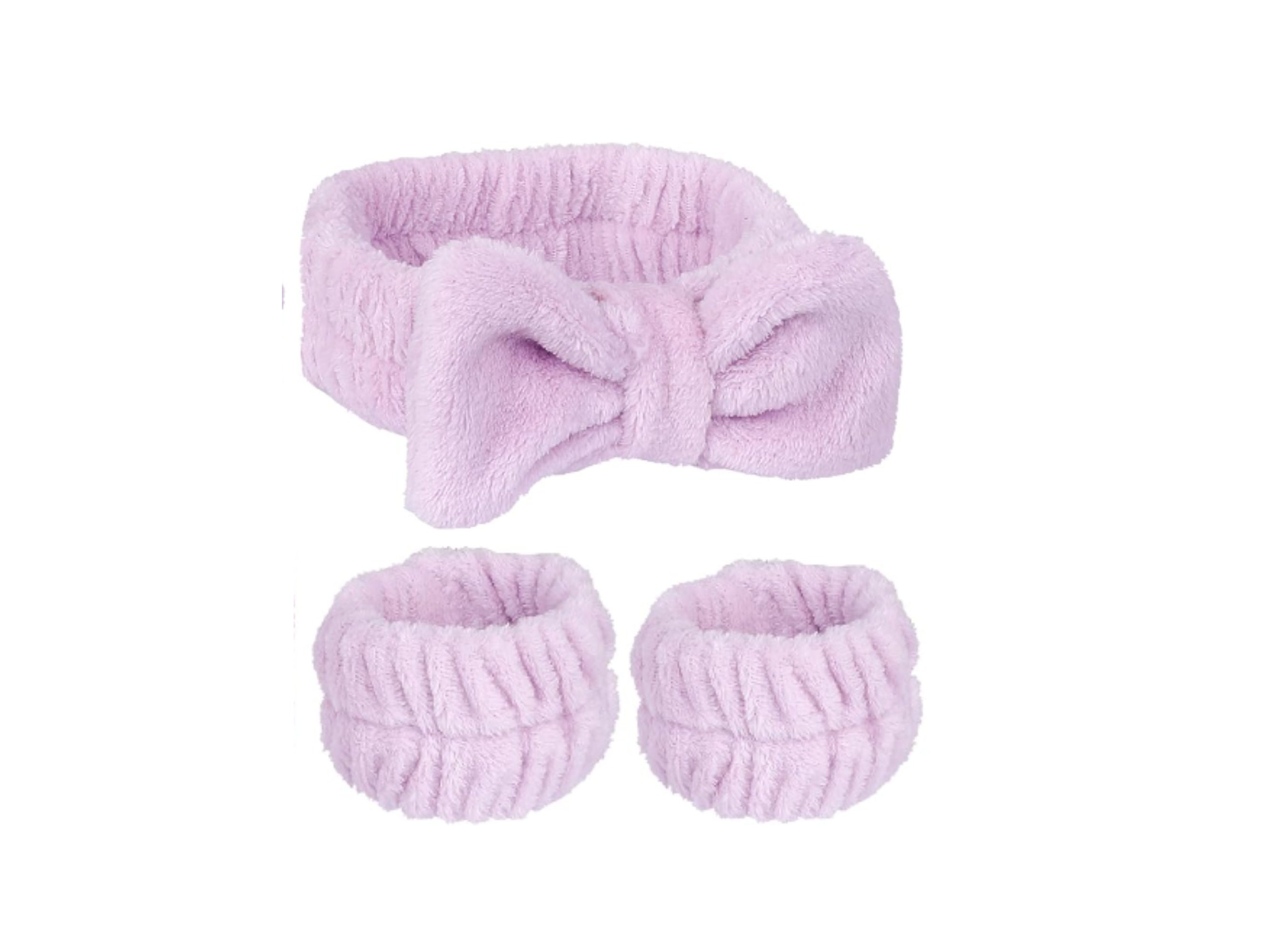 Spa Headband and Wristband Set With Bow - Etsy