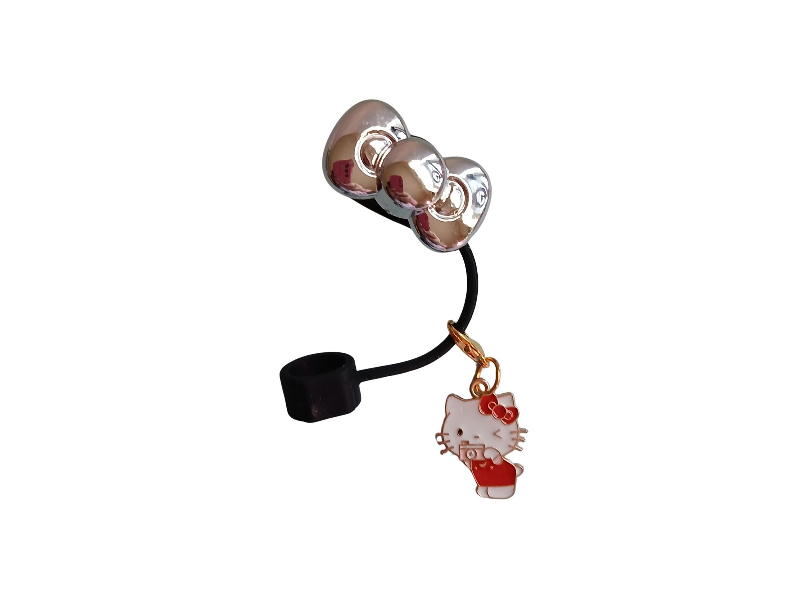 Hello Kitty Straw Cover Topper, Bow Charm for Stanley Tumbler - Etsy