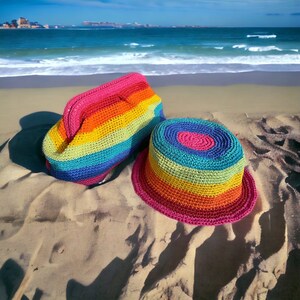 Colorful Stripes Raffia Woven Pouch Clutch Bag Rainbow Straw Beach ...