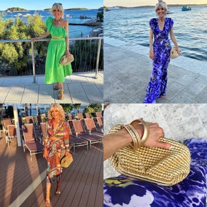 Fuchsia Metallic Pouch Clutch Bag | Evening Knitting Bag | Handmade ...