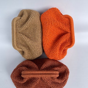 Crochet Raffia Pouch Clutch Bag, Womens Straw Summer Pouch Bag, Wicker ...