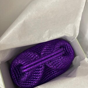 Purple Metallic Evening Knitting Pouch Clutch Bag Wedding - Etsy