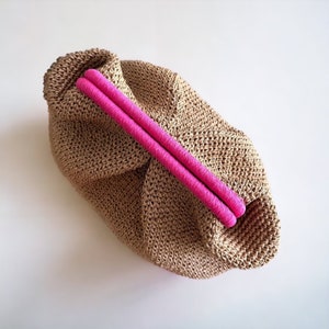 Colorful Straw Beach Clutch Crochet Raffia Pouch Clutch Bag - Etsy
