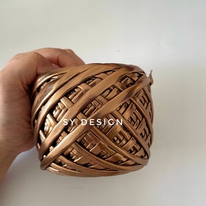 METALLIC Leather Look Yarn - Etsy