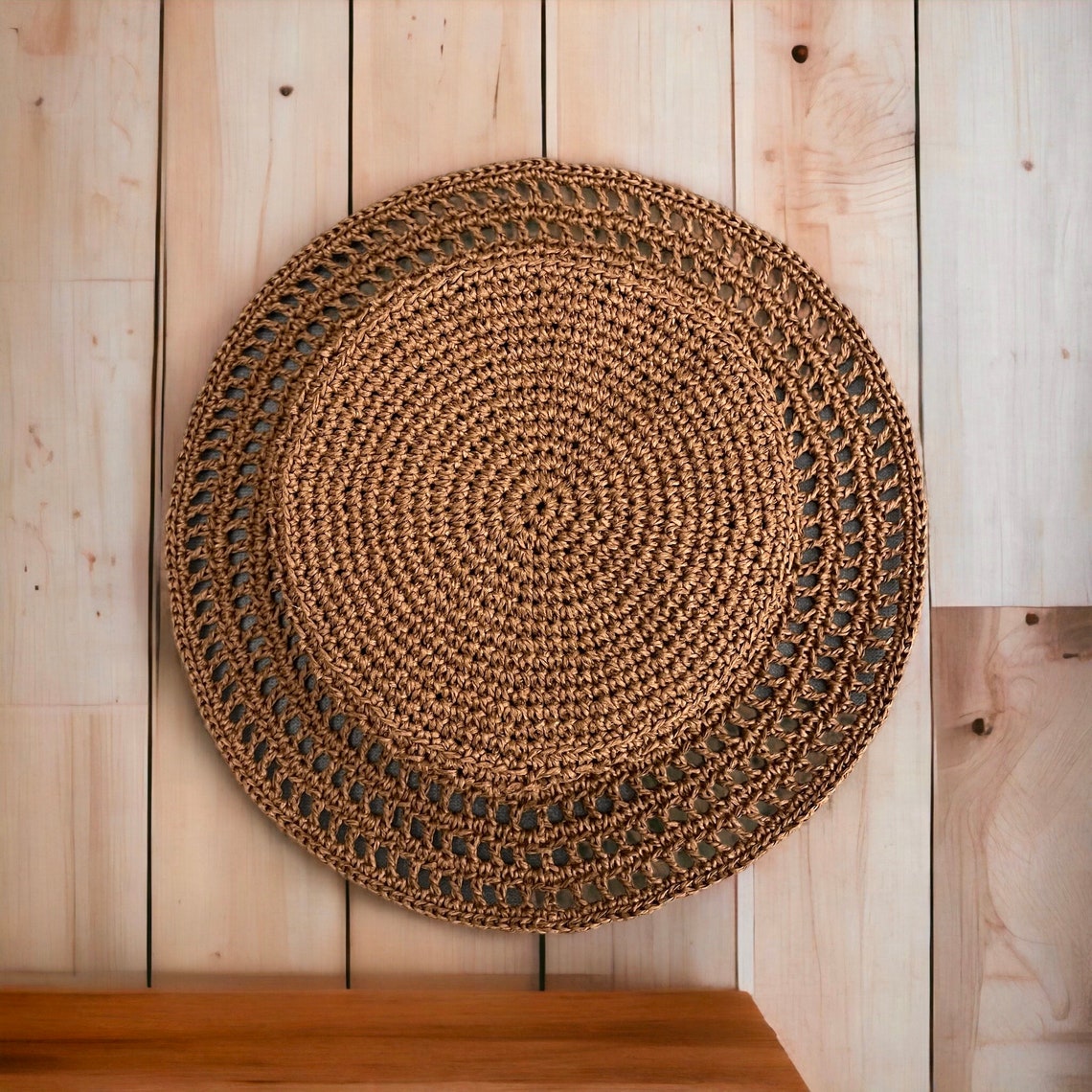 Brown Handmade Crochet Bucket Hat Raffia Hat Summer - Etsy