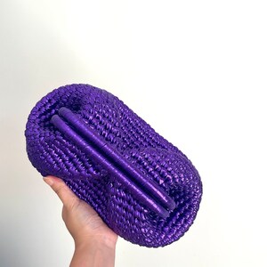 Purple Metallic Evening Knitting Pouch Clutch Bag Wedding - Etsy