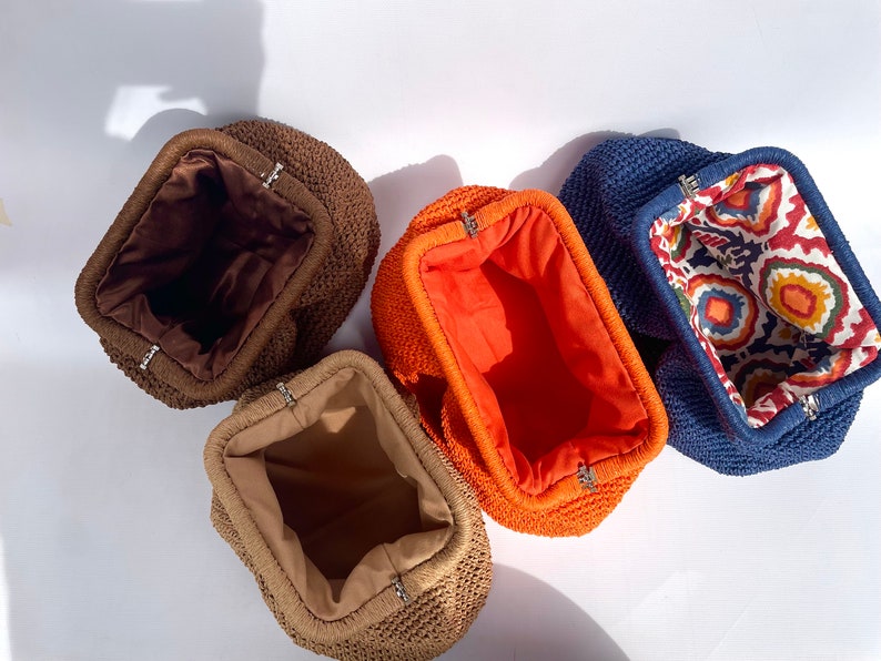 Natural Raffia Pouch Clutch Bag Straw Beach Clutch Raffia - Etsy