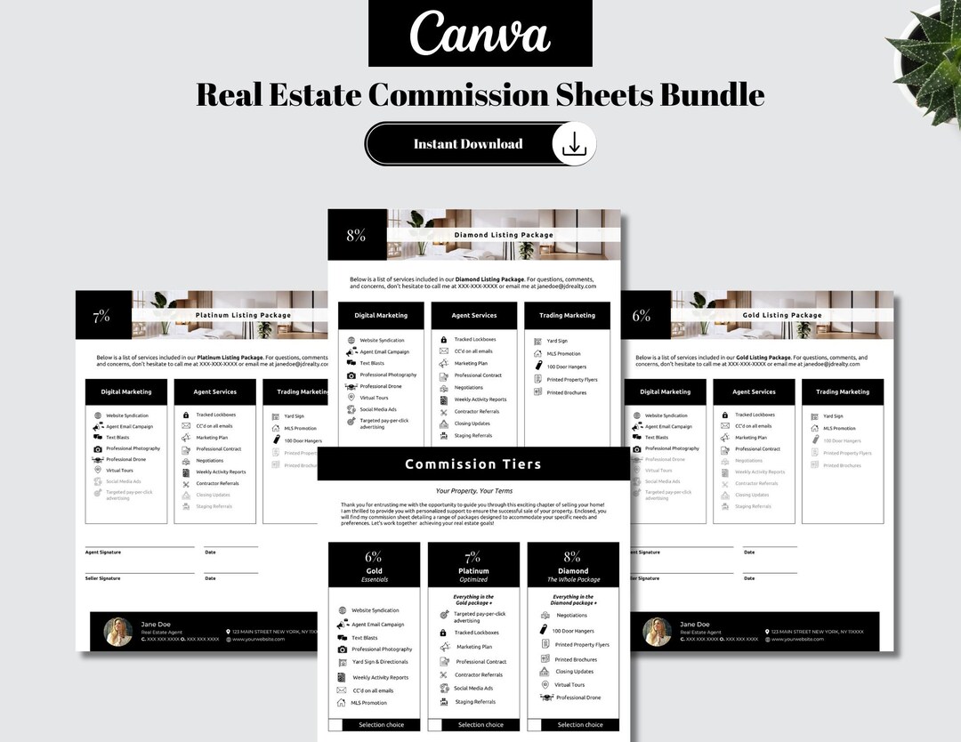 Real Estate Commission Sheets Template, Listing Presentation ...