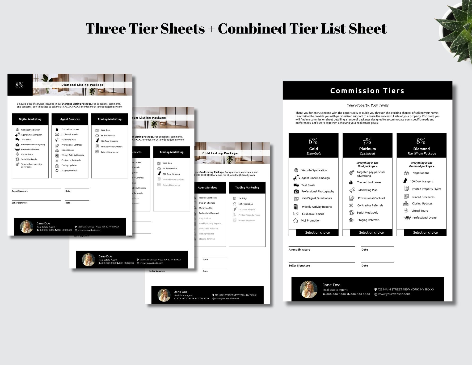 Real Estate Commission Sheets Template, Listing Presentation ...