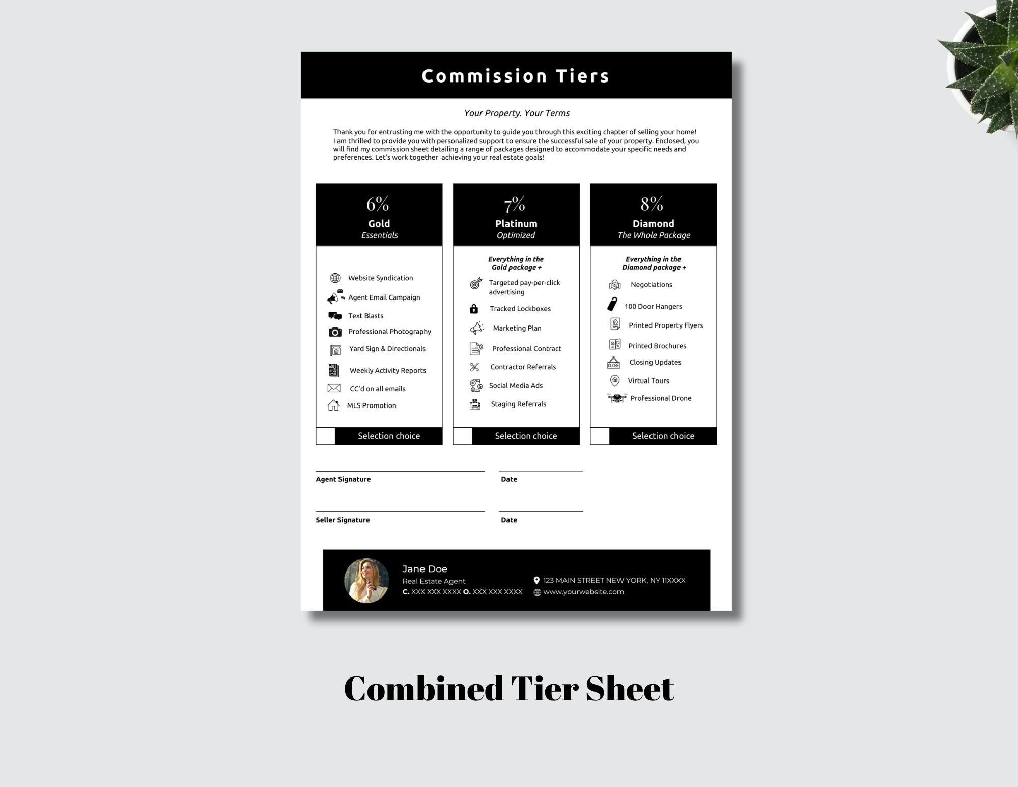 Real Estate Commission Sheets Template, Listing Presentation ...
