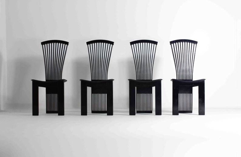 Set of Postmodernist 'fan' Chairs by Pietro Costantini, Italy 1980s - Etsy