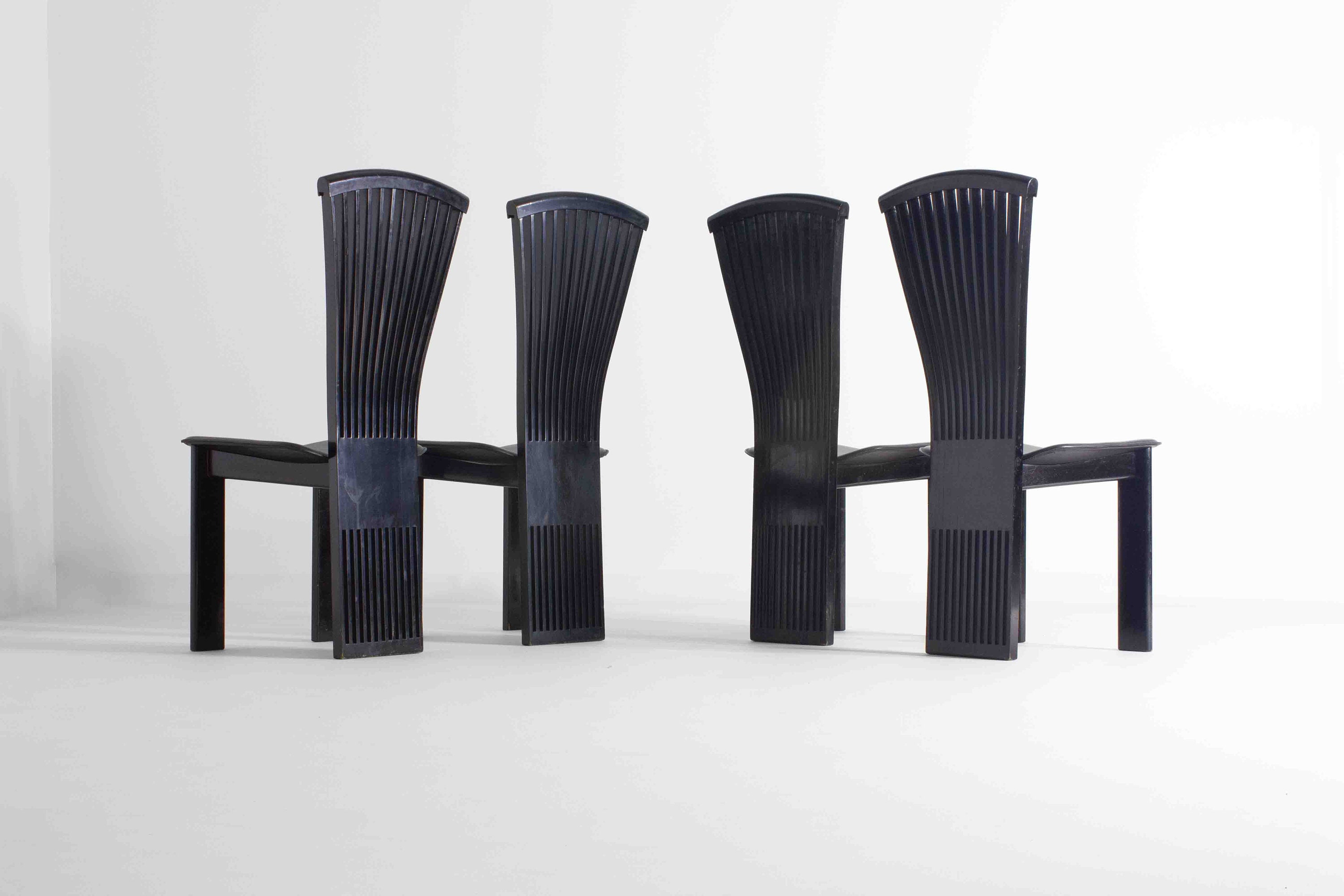 Set of Postmodernist 'fan' Chairs by Pietro Costantini, Italy 1980s - Etsy