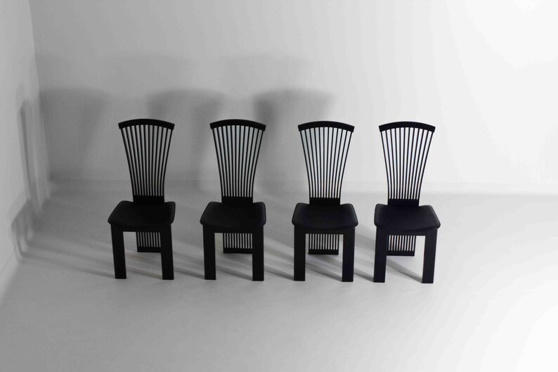 Set of Postmodernist 'fan' Chairs by Pietro Costantini, Italy 1980s - Etsy