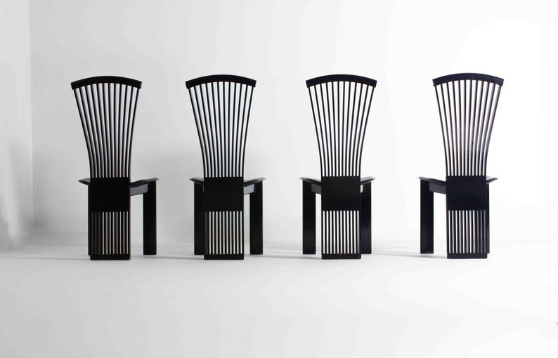 Set of Postmodernist 'fan' Chairs by Pietro Costantini, Italy 1980s - Etsy