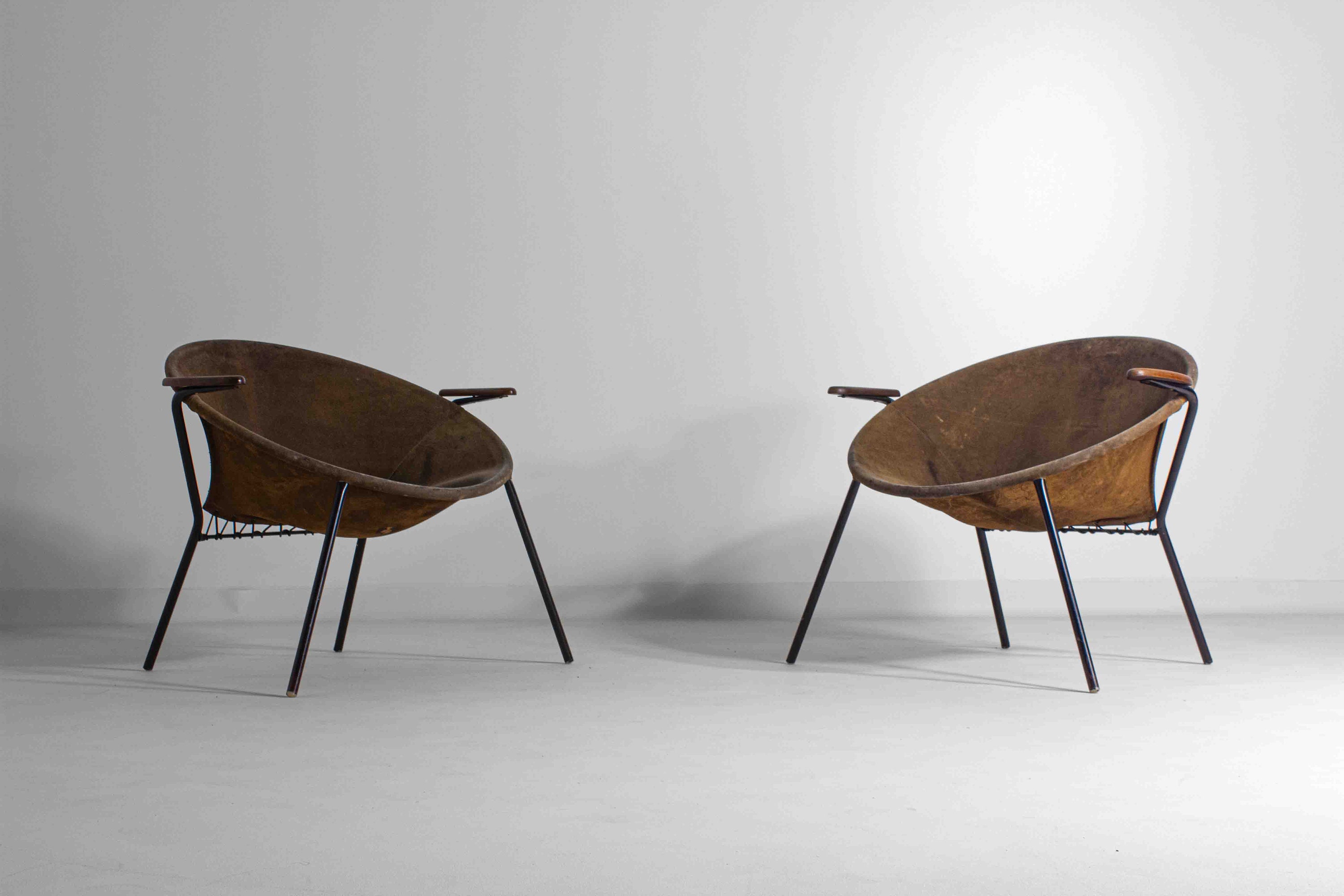 Patinated Set of 'balloon' Chairs by Hans Olsen, Denmark 1950s - Etsy