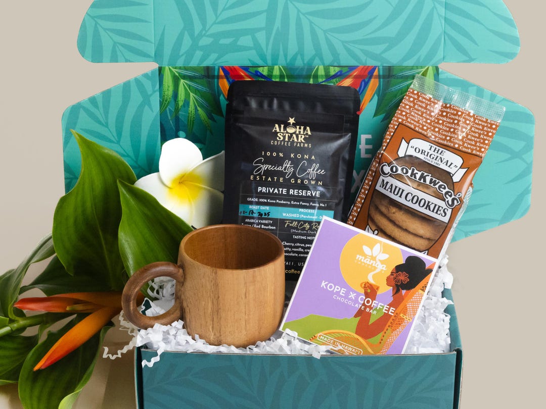 Kona Coffee Box - Etsy