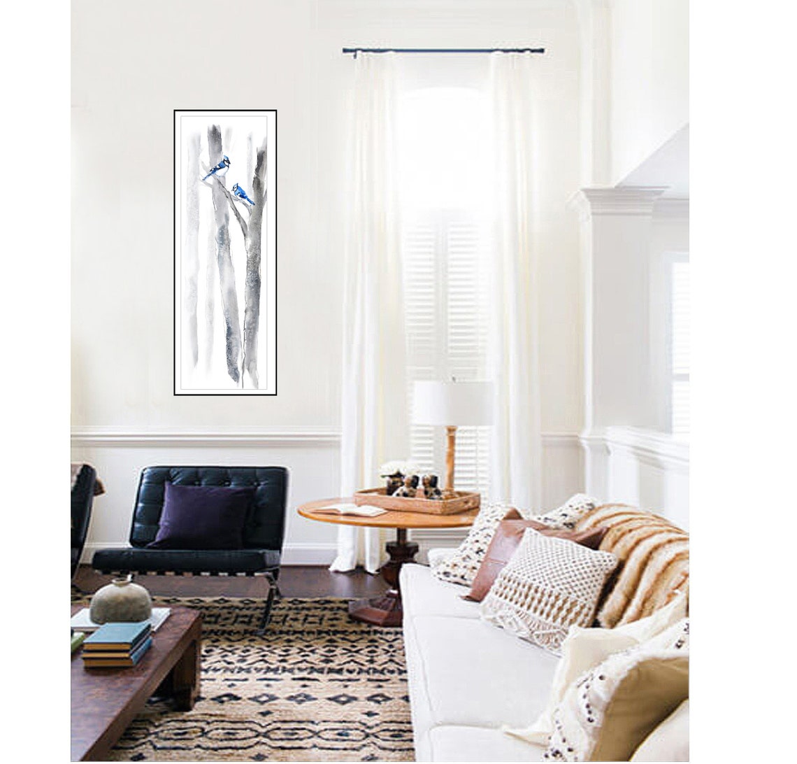 Narrow Wall Art for Hallway Decor Thin Vertical Artwork Long - Etsy