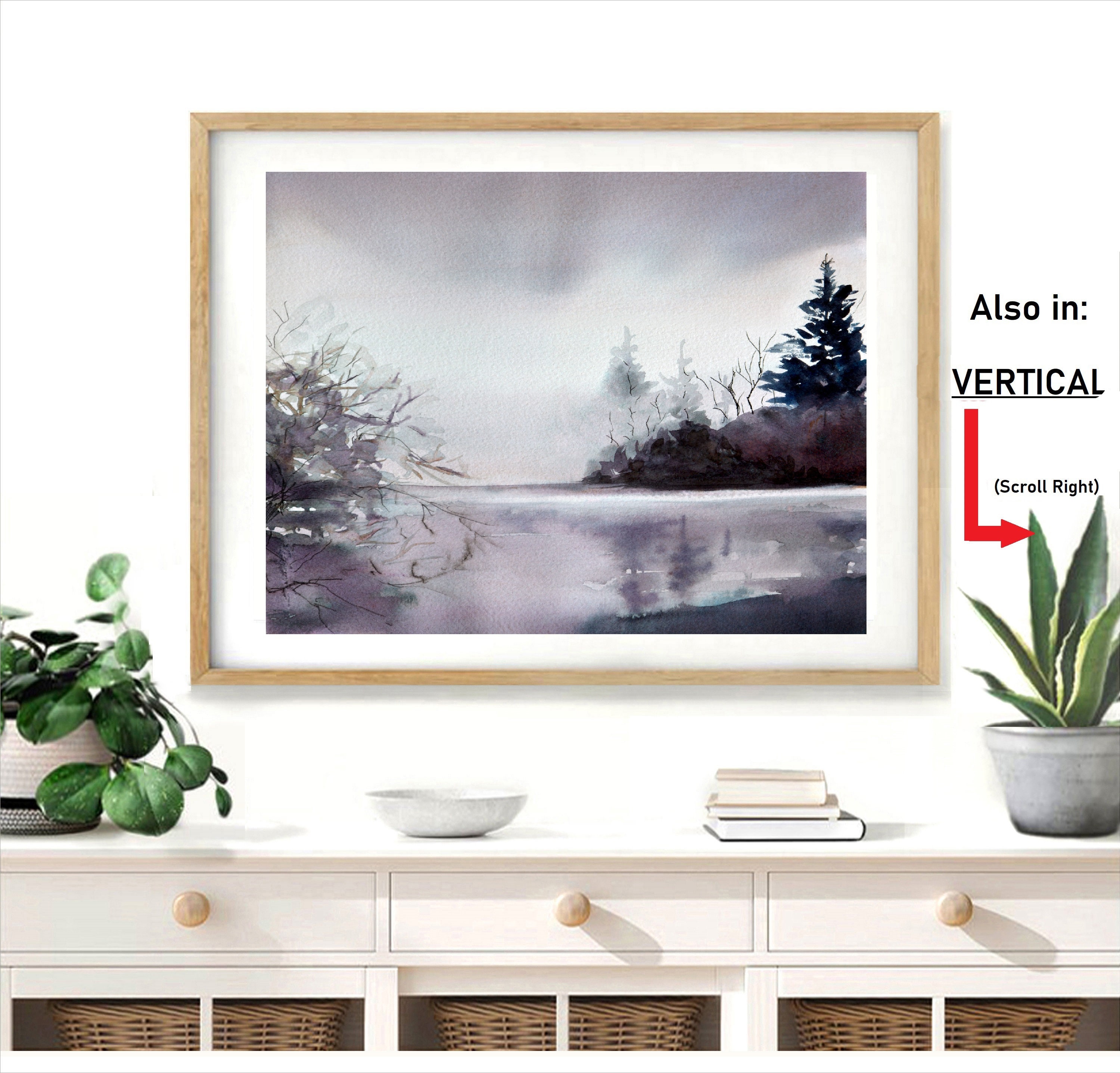 Somber Day Moody Art Print Monochromatic Wall Decor Hazy - Etsy