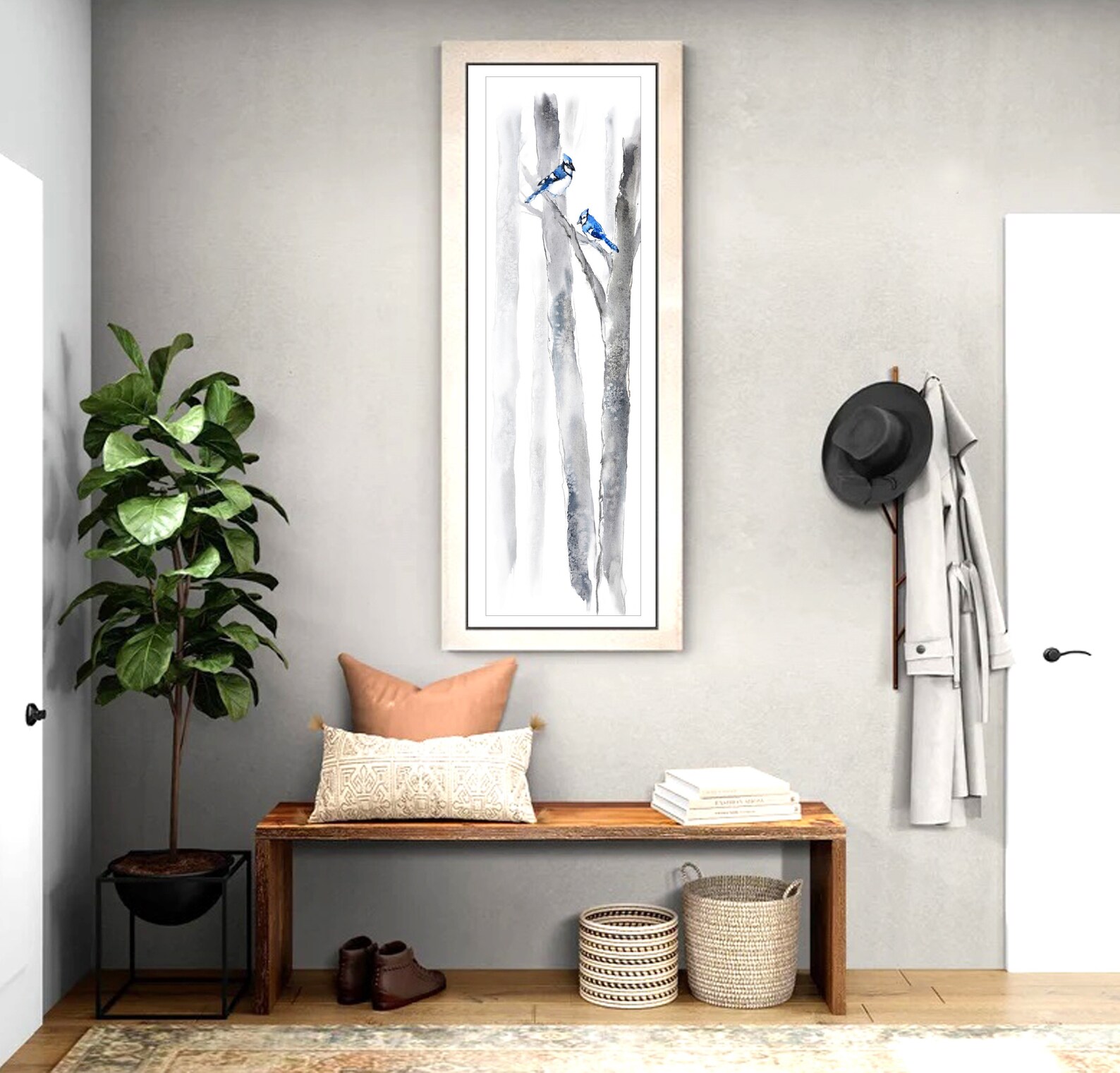Narrow Wall Art for Hallway Decor Thin Vertical Artwork Long - Etsy