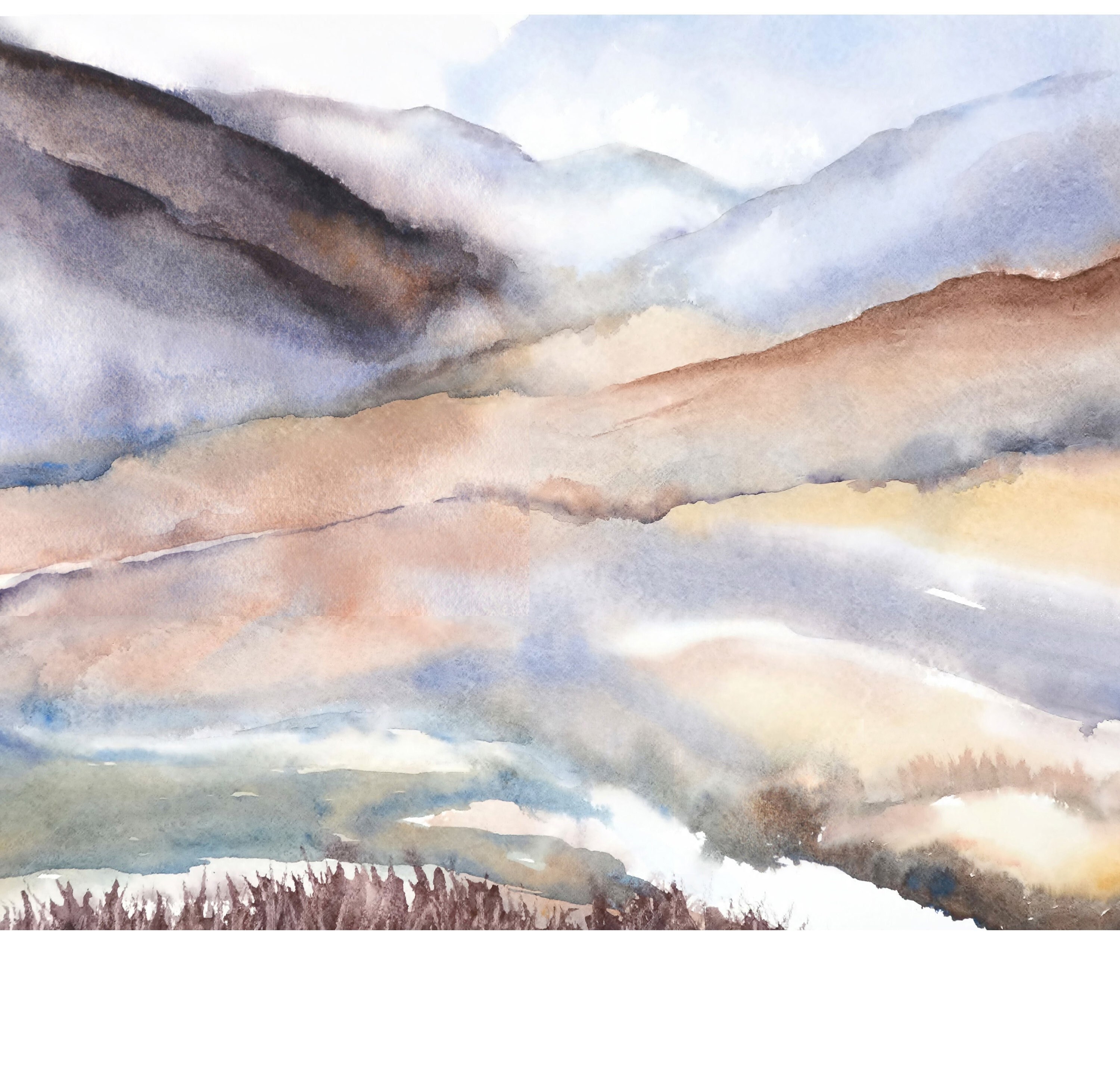 Brown Art Painting Earthtone Color Wall Art Zen Art Work - Etsy