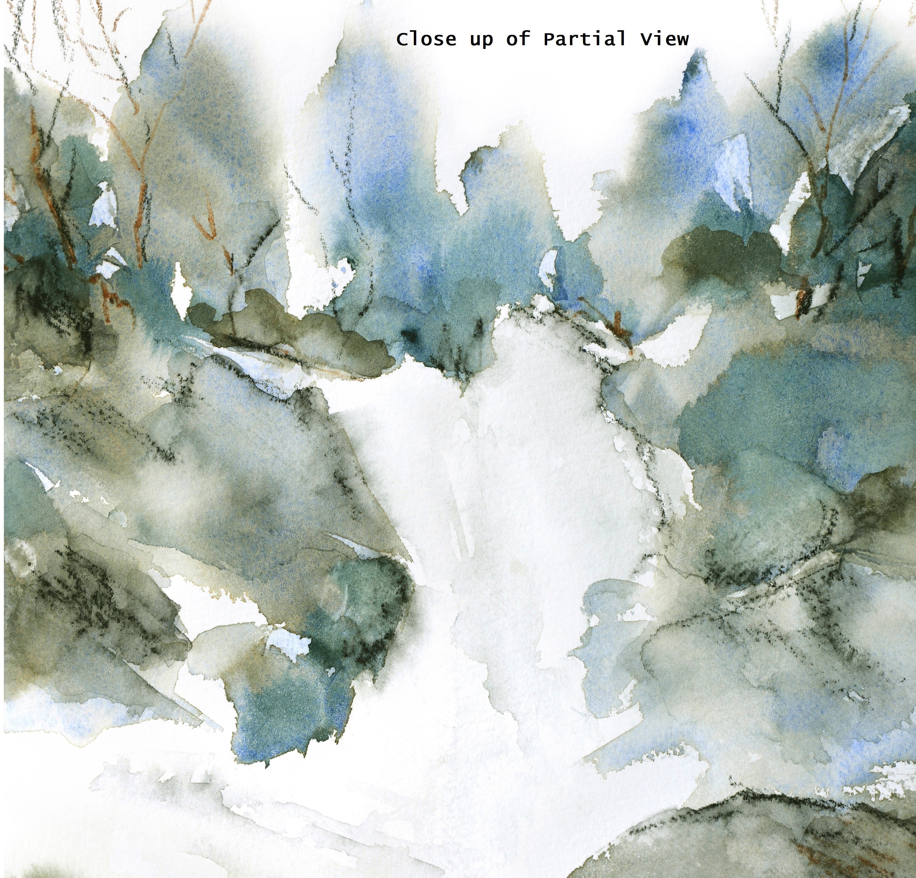 Waterfalls Artwork Pastel Blue Themed Wall Art Soft Look - Etsy