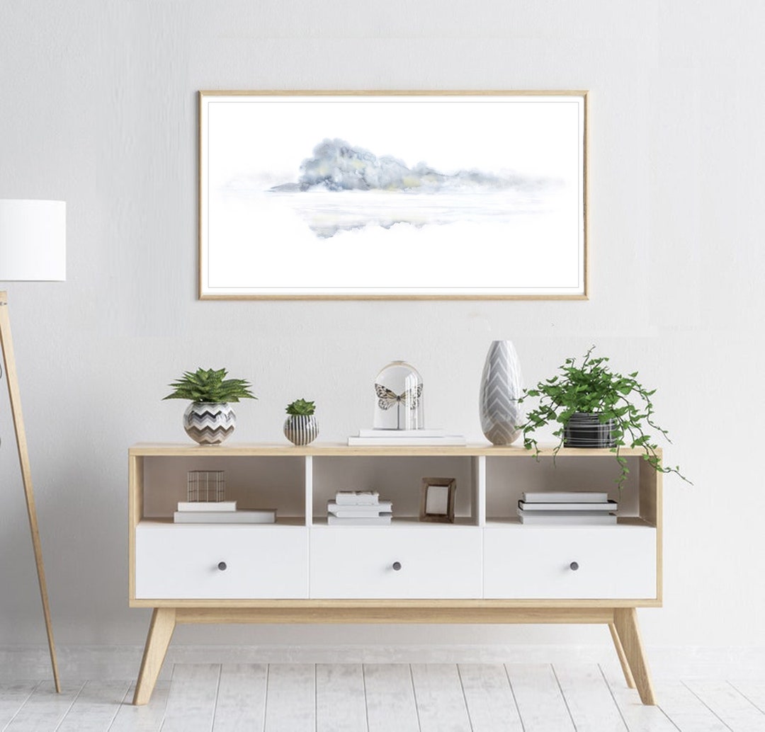 Huge Horizontal Print, Extra Large Wall Art, Grey White Abstract, Big ...