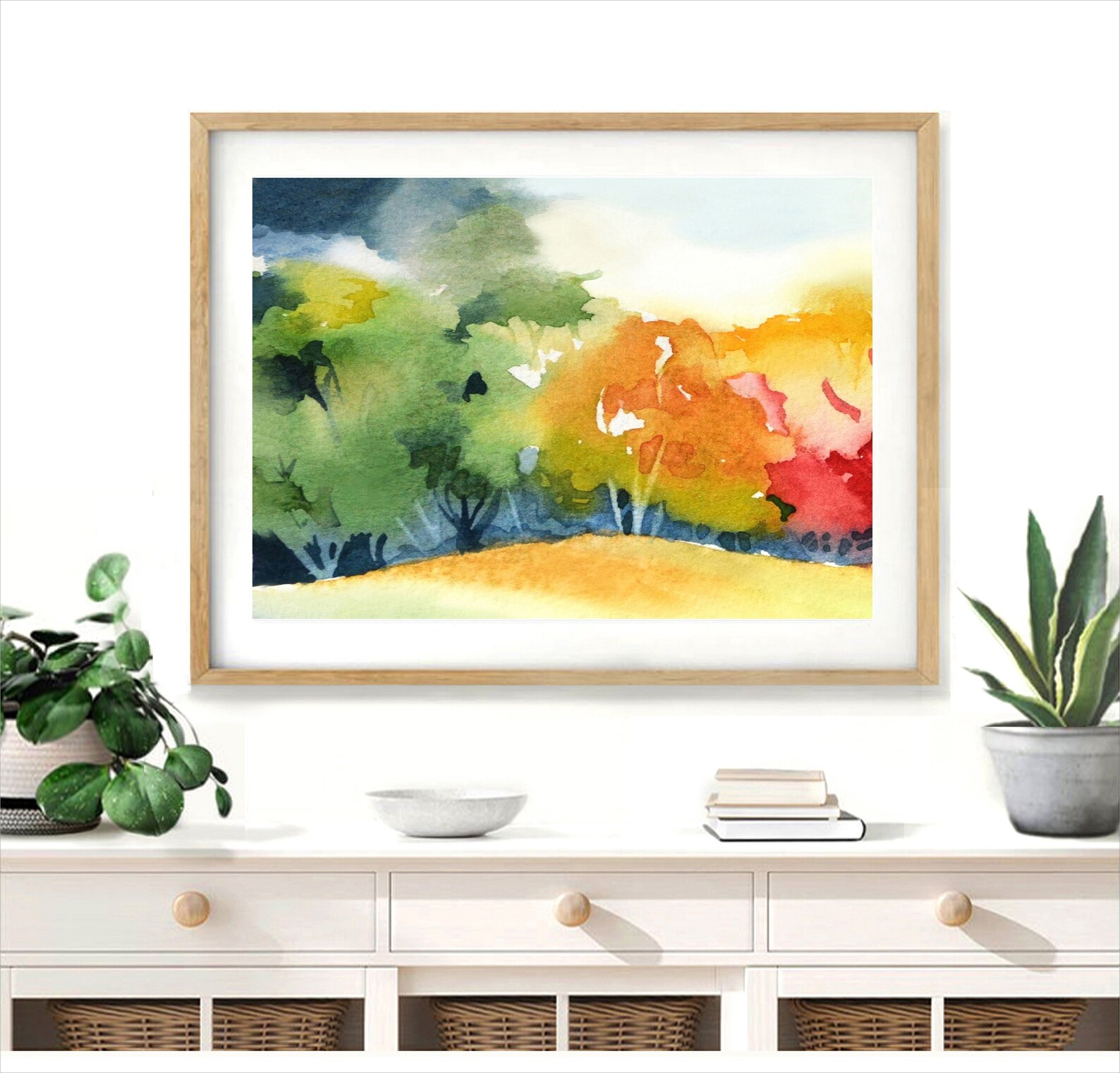 Vibrant Colors Artwork Bright Wall Decor Print Watercolor - Etsy