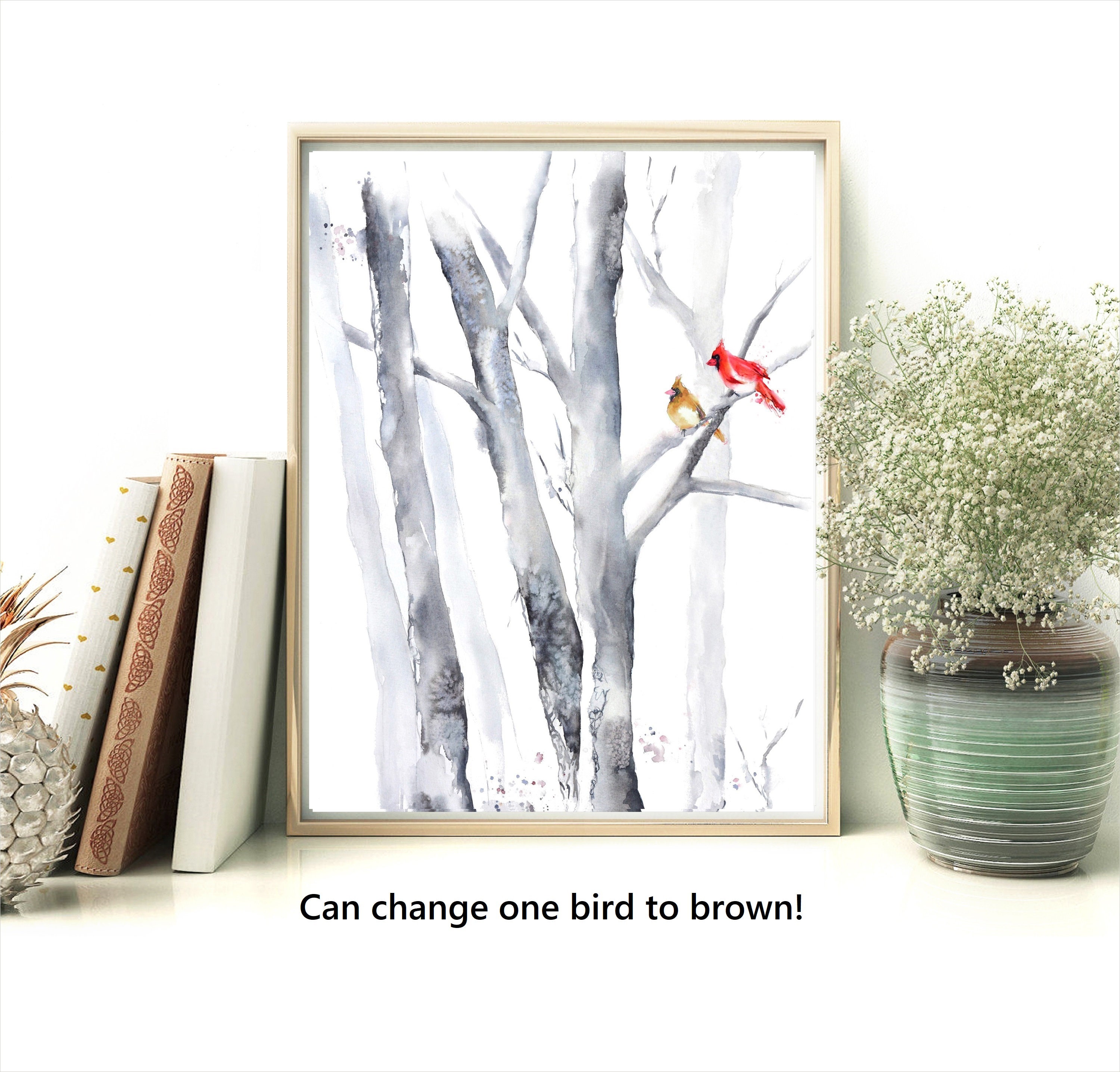 Sentimental Gift for Loved One Passing, Birch Tree Artwork, Mother Day ...