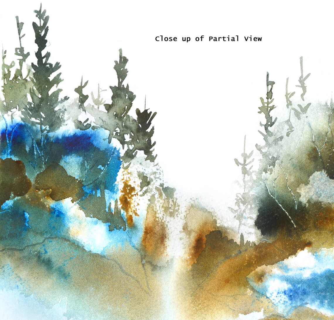 Waterfalls Calming Artwork Peaceful Print Painting Poster - Etsy