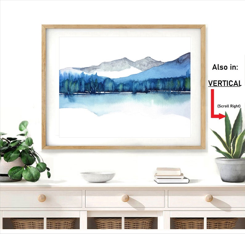 Nancy Nicole Night, Turquoise Watercolor Print, Relaxing Cerulean Blue ...