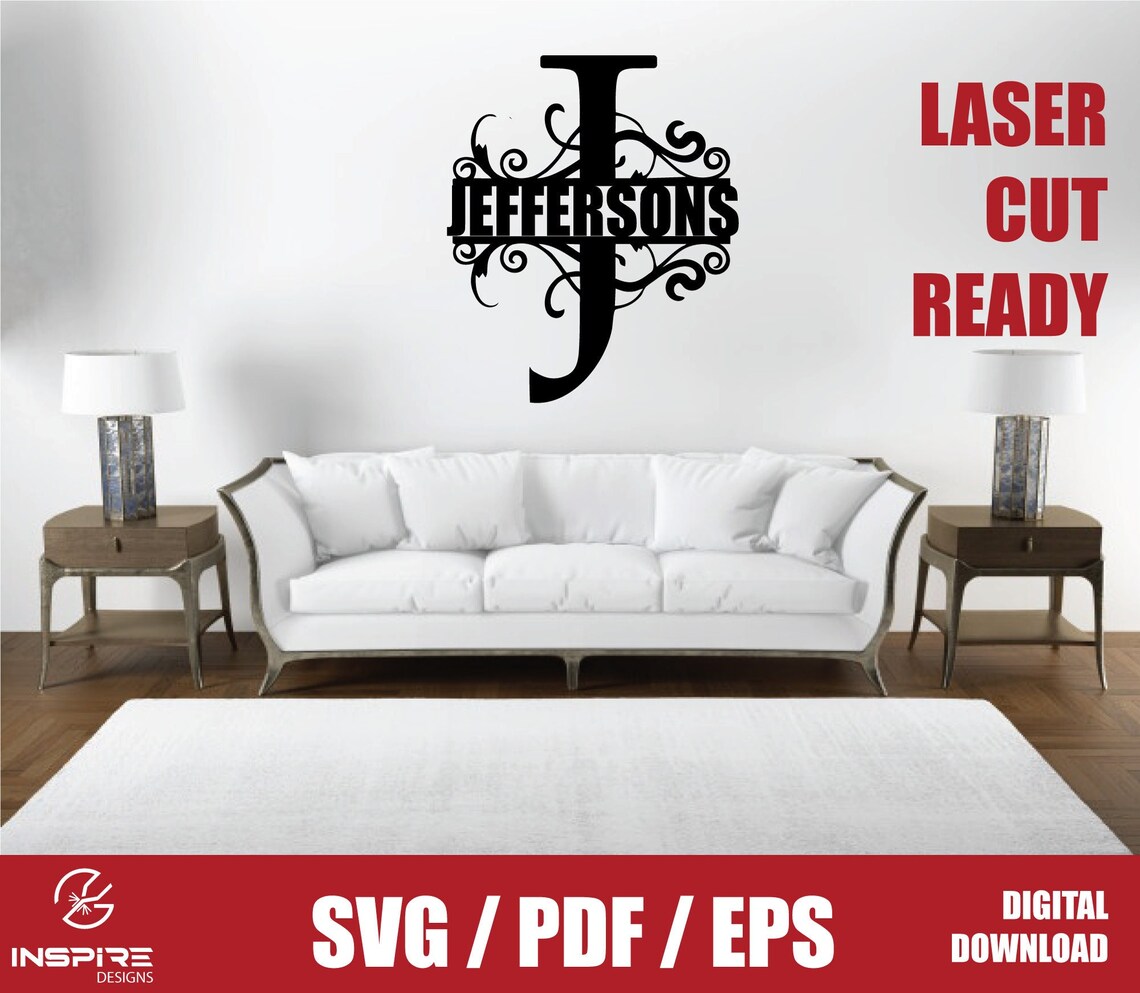 Split Monogram Svg, Split Letter Svg. Alphabet Svg Files for Cricut ...