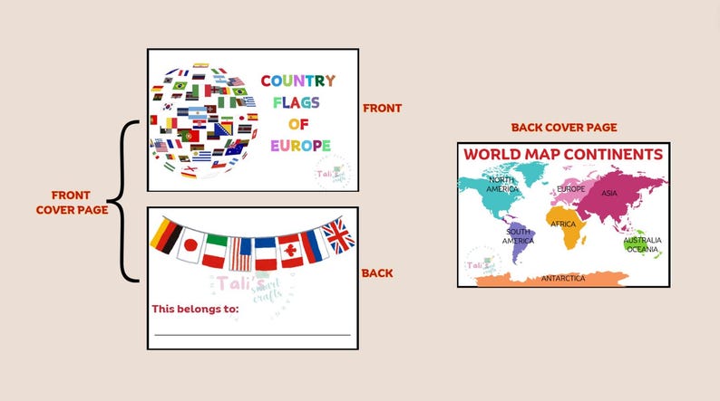 51 PRINTABLE Flashcards Montessori Flashcardseuropean Countries ...