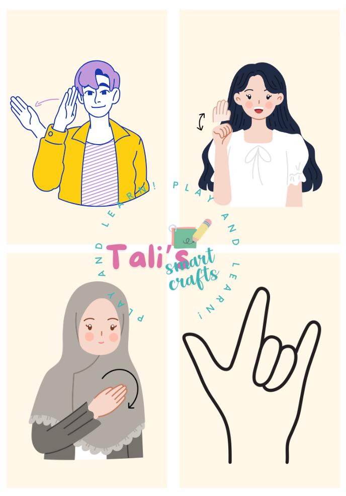 PRINTABLE Montessori AUSLAN Alphabet and Basic Sign Language Memory ...