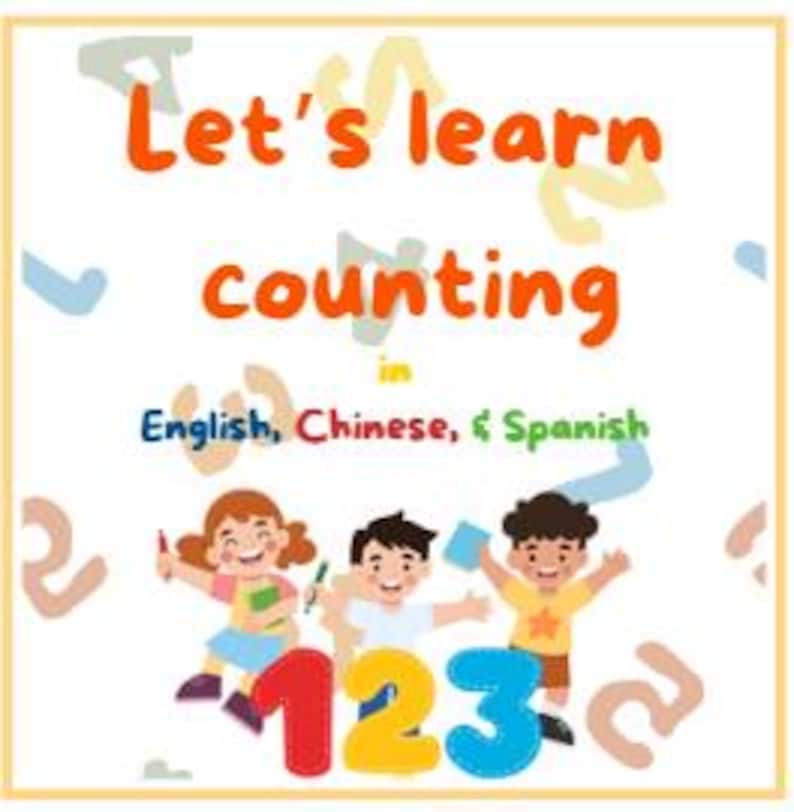 PRINTABLE Montessori Counting in English, Chinese & Spanish 1-20 ...