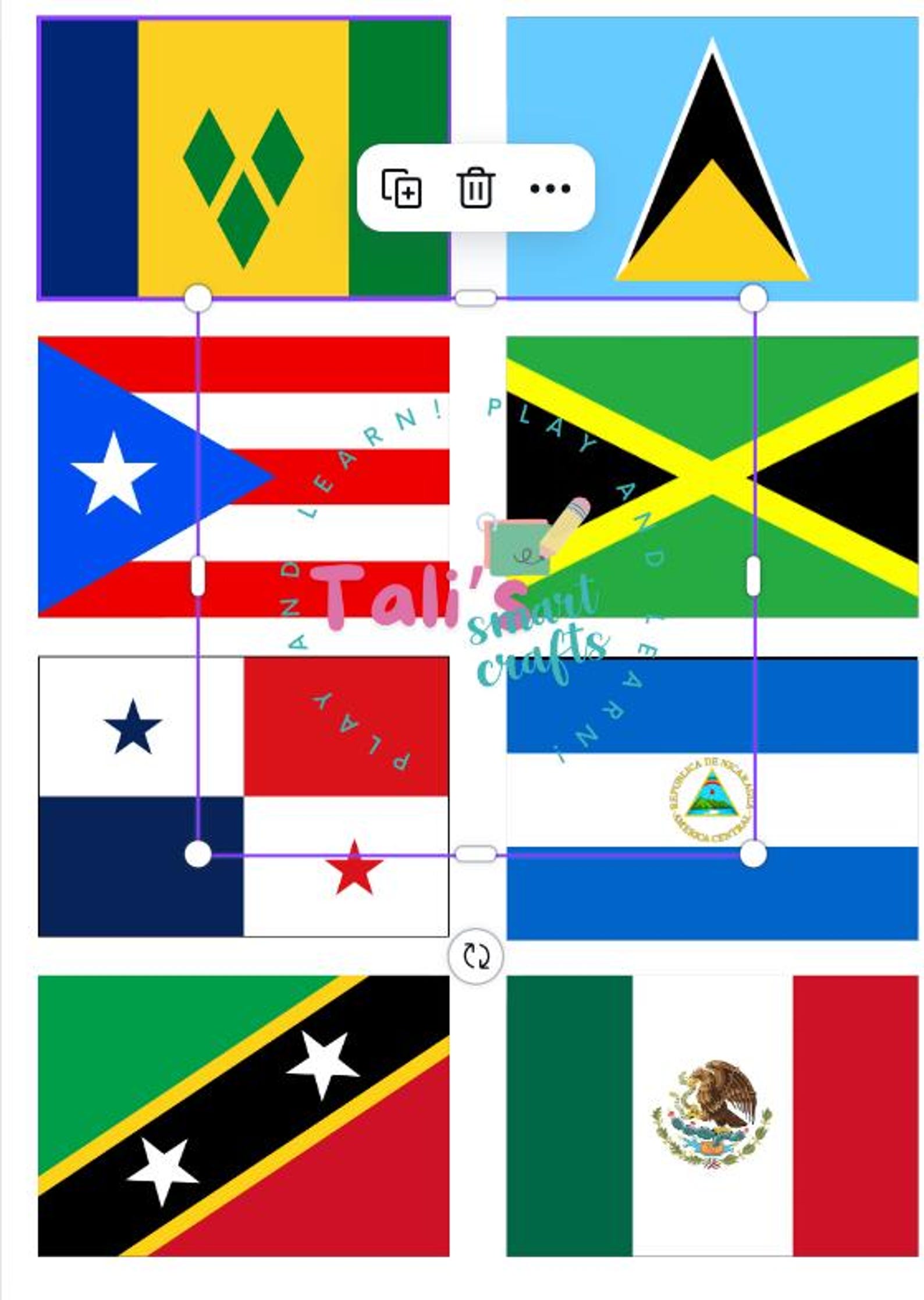 PRINTABLE Montessori NORTH AMERICA Flags| Kids Flags Flashcards | Kids ...