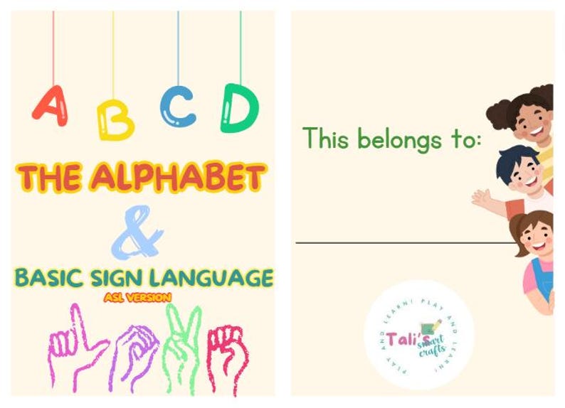 PRINTABLE Montessori ASL Alphabet and Basic Sign Language Memory ...