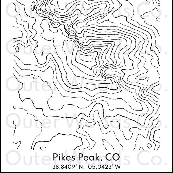 Topographical Map File Svg - Etsy