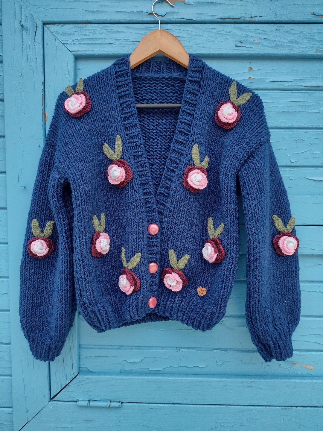 The Color of Trust is Dark Blue Cardigan 3 D Sweater Navy Blue Cardigan ...