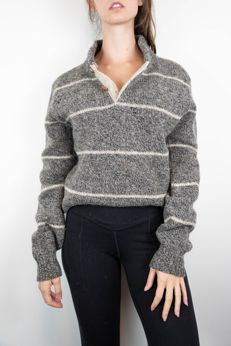 Vintage Boathouse Row Quarter Button Sweater - Etsy