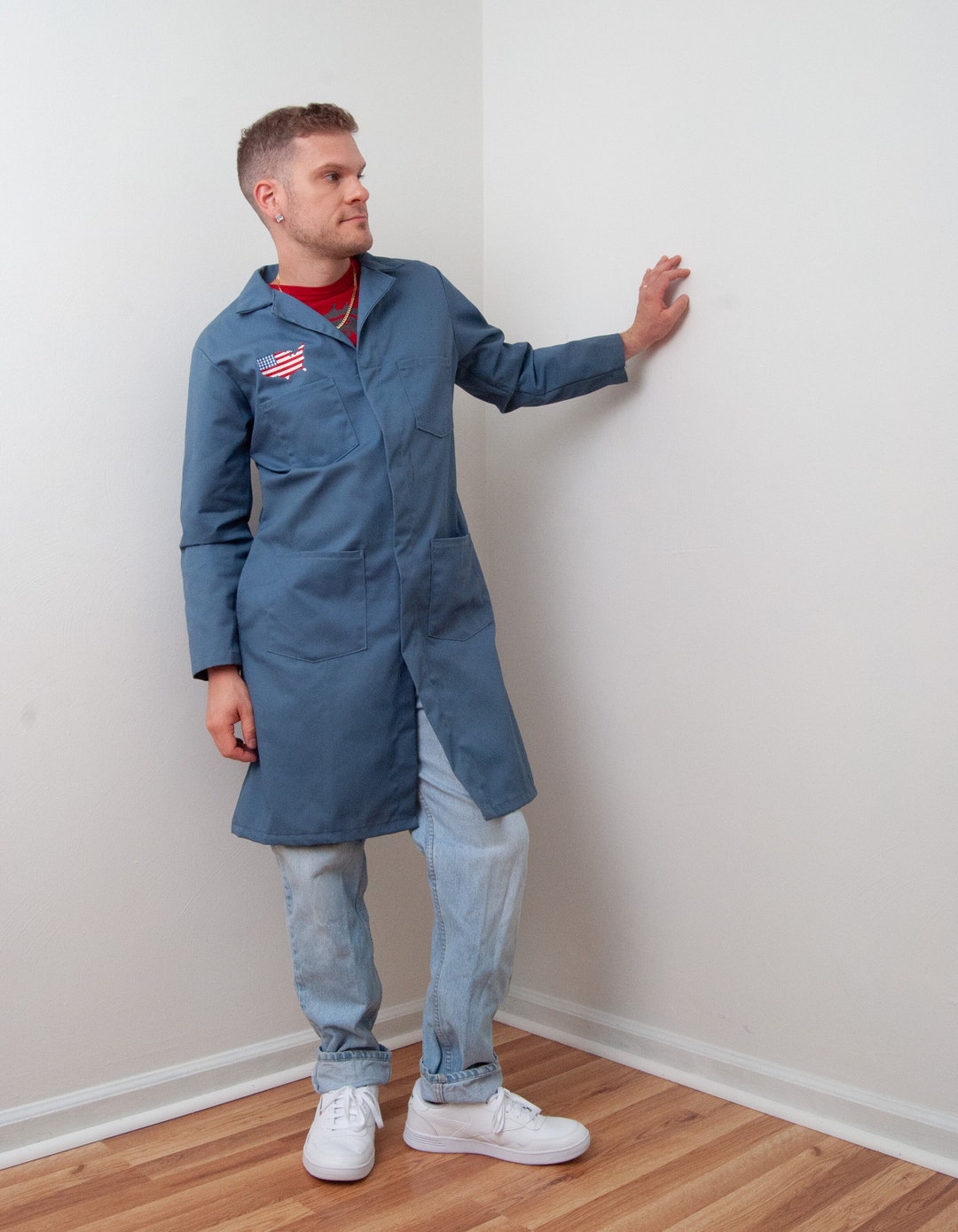 Vintage 80s Gray Lab Coat for AC Rochester - Etsy