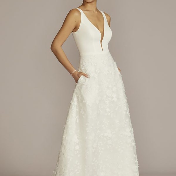 V Back Wedding Dress - Etsy