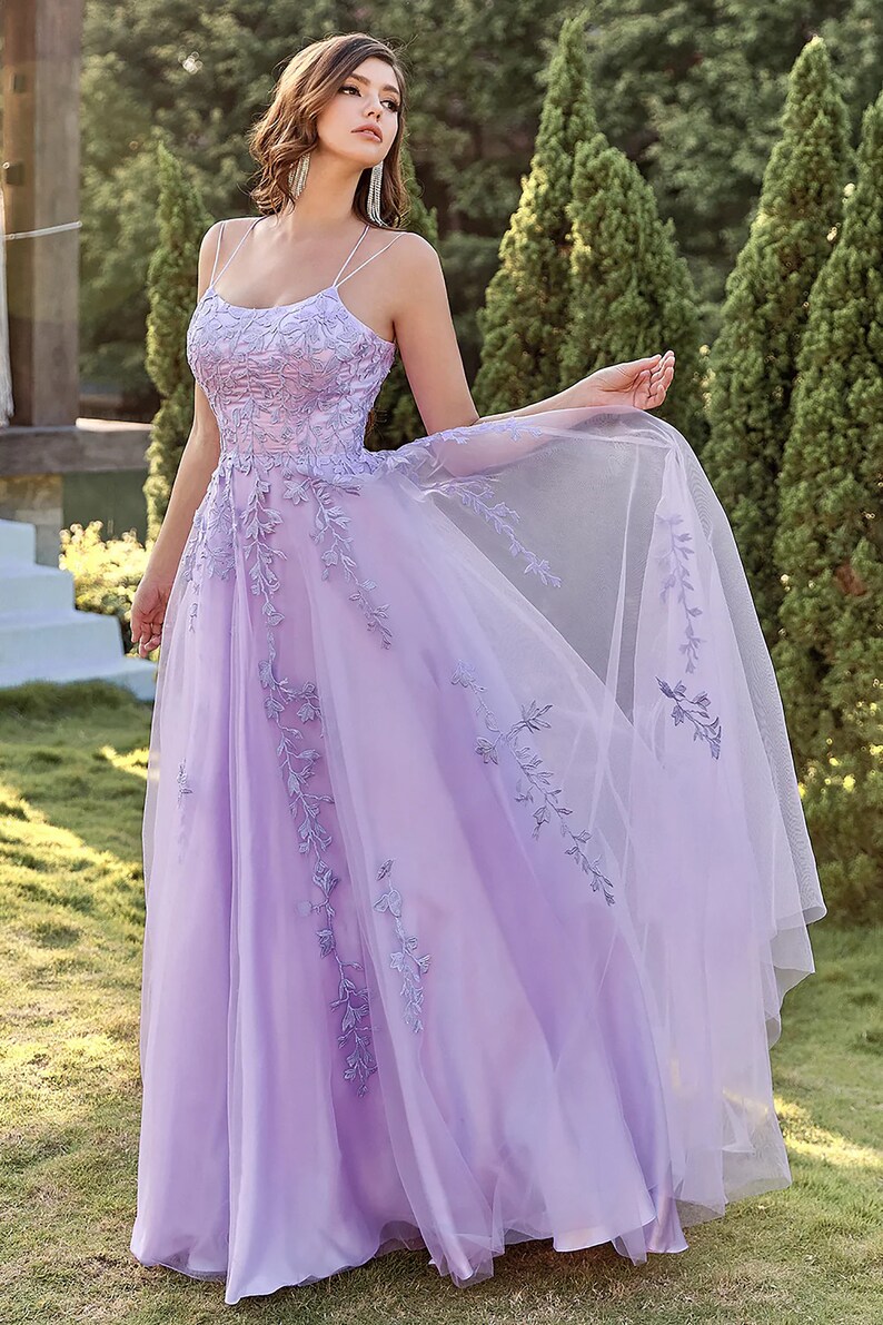 Exquisite Tulle Prom Dress Applique Formal Dress Custom - Etsy