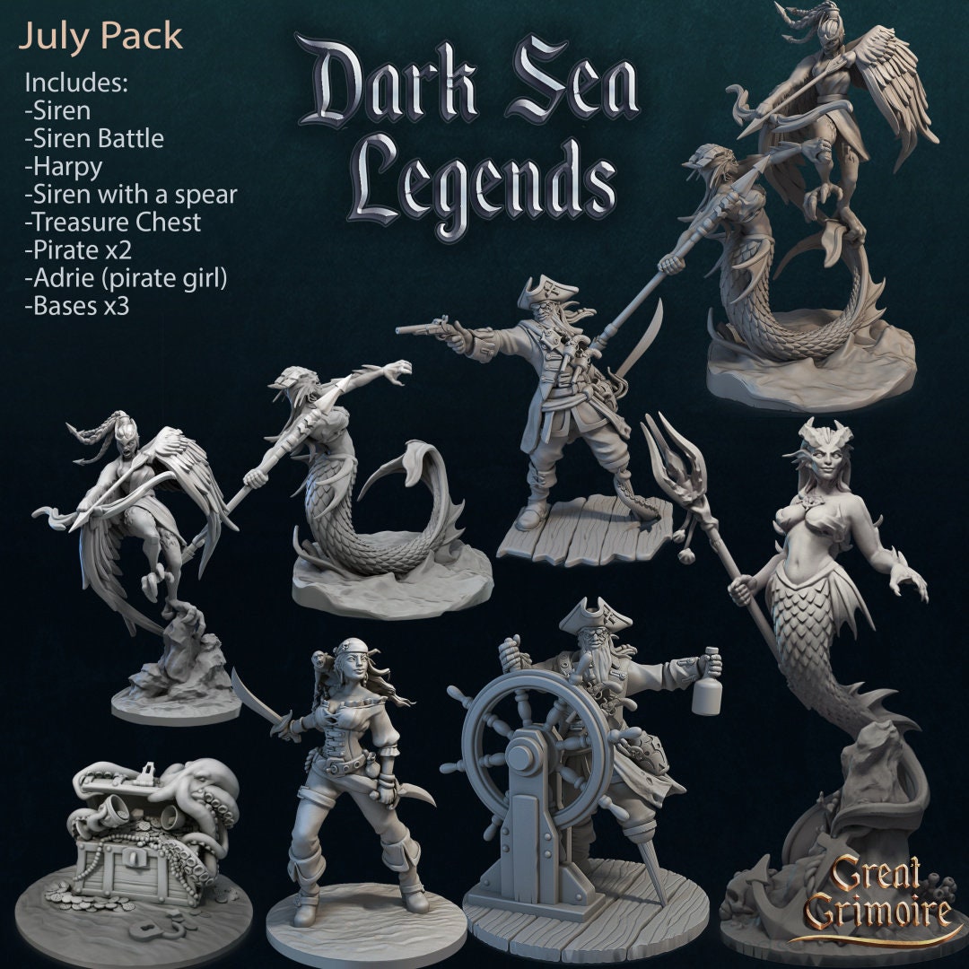 Dnd Pirates Miniatures for Dungeons and Dragons Playable - Etsy