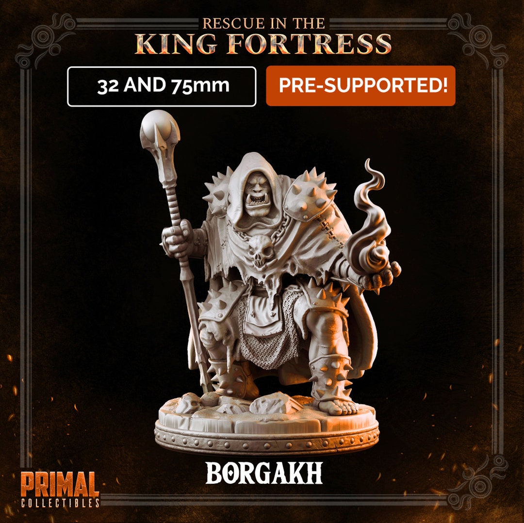 DND Mini Orc Warlock Character Model Characters I D&D I Dungeons and ...