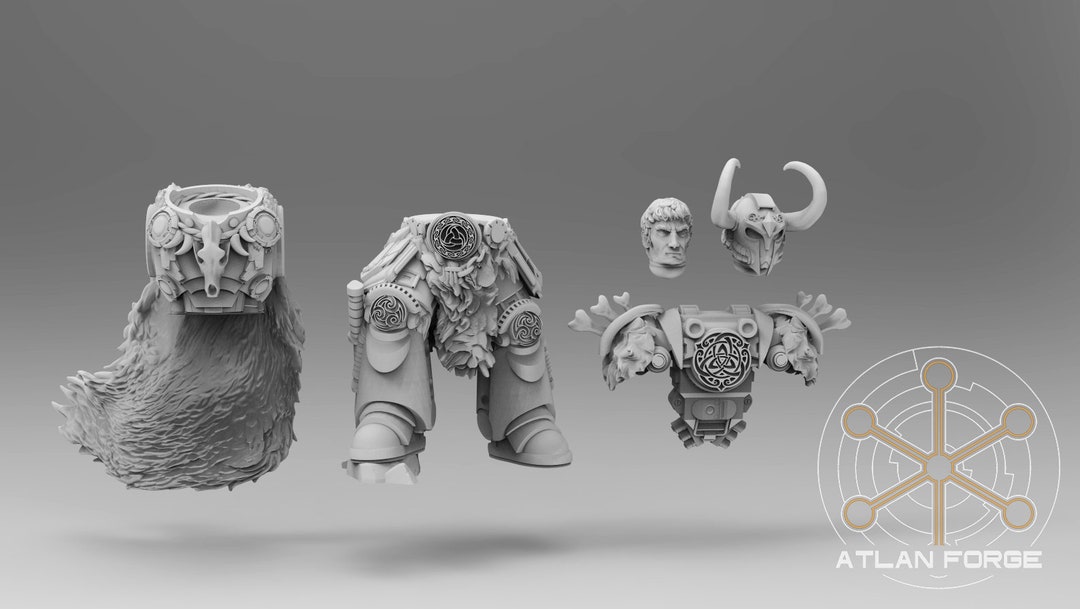 Space Wolf Captain Upgrade Pack Commander Pack Atlan Forge - Etsy