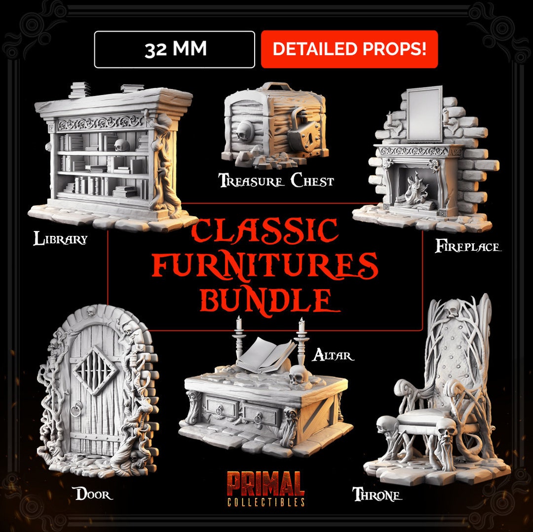 Classic Dnd Furniture Set I Singles Available I Playable Characters I D ...
