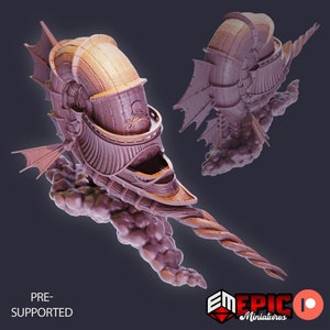 Mind Flayer Air Ship I Elder Illithid Flyer I Nautiloid Airship I ...