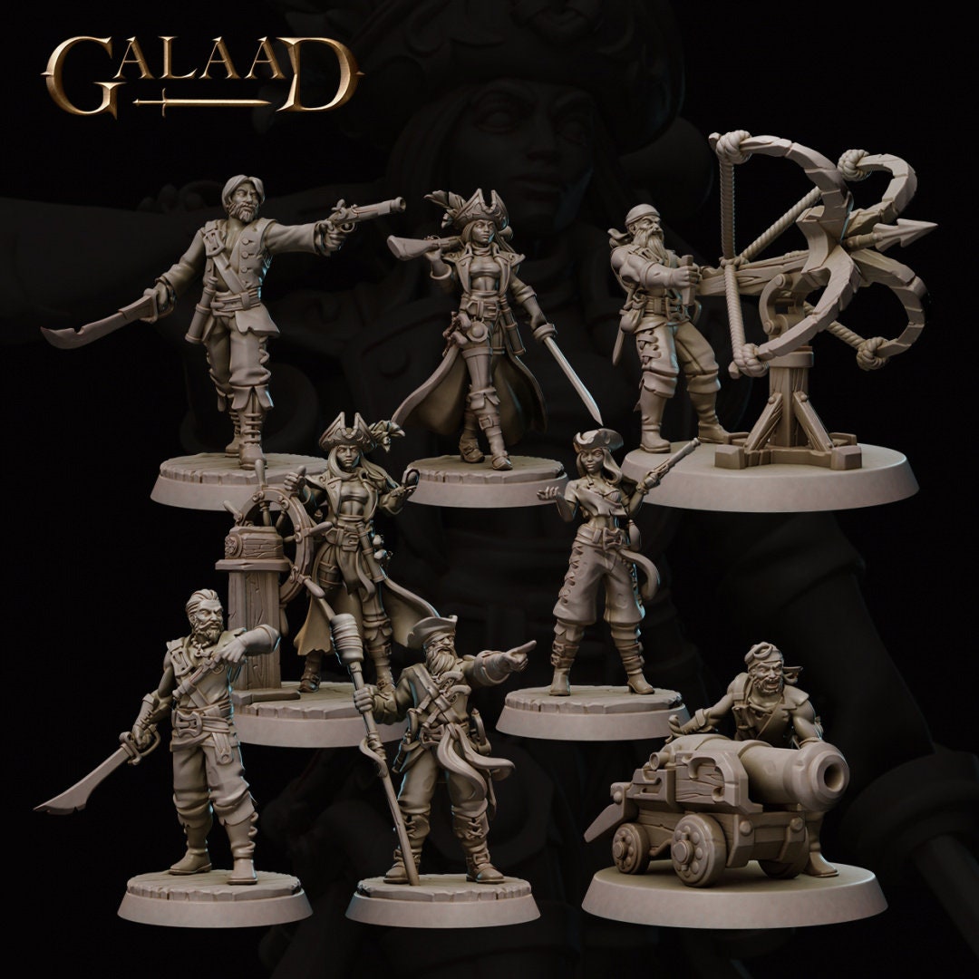 Pirate Crew Miniature Dnd Minis for Dungeons and Dragons Pirates From ...